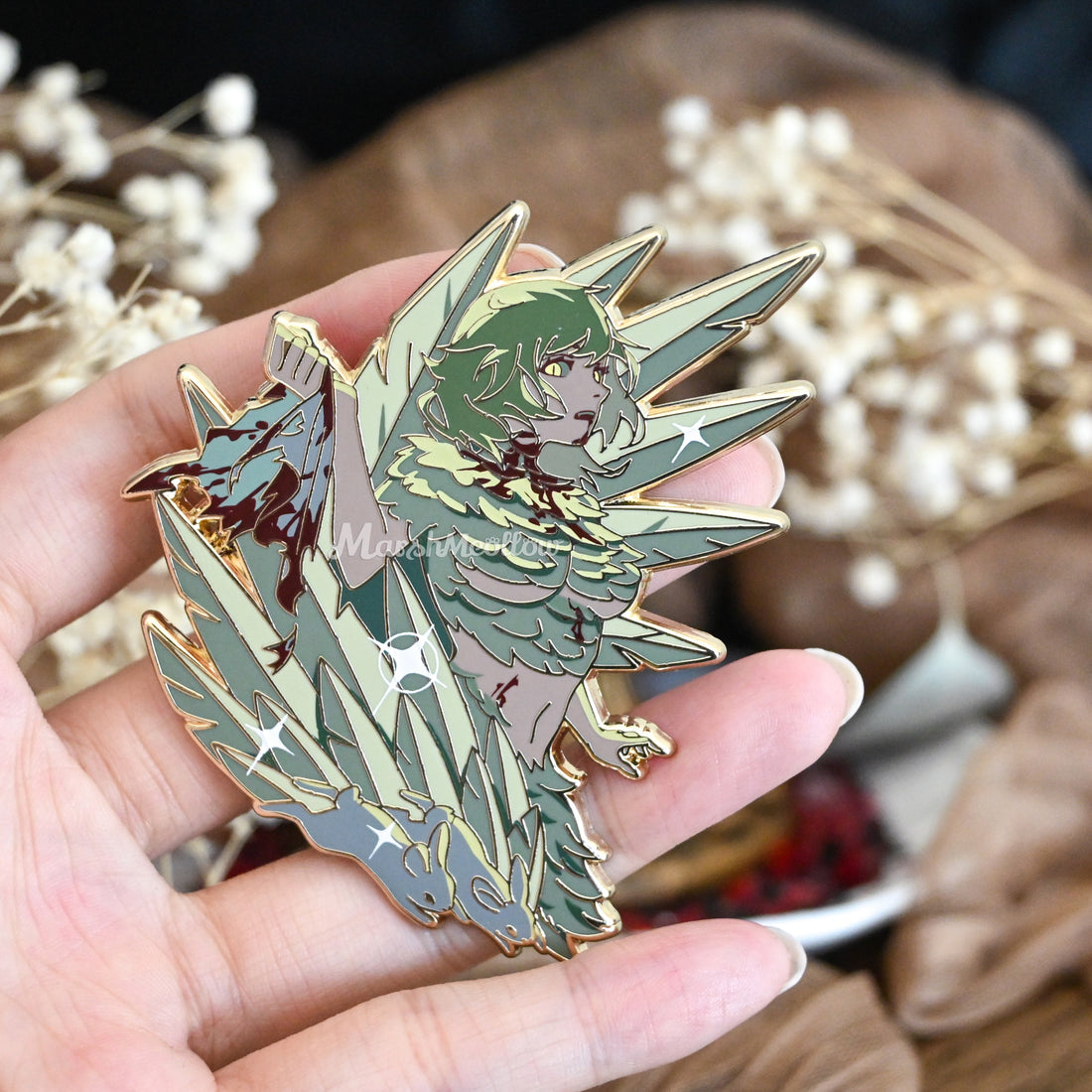Dungeon Meshi Chimera Falin Enamel Pin – Marshmeollow