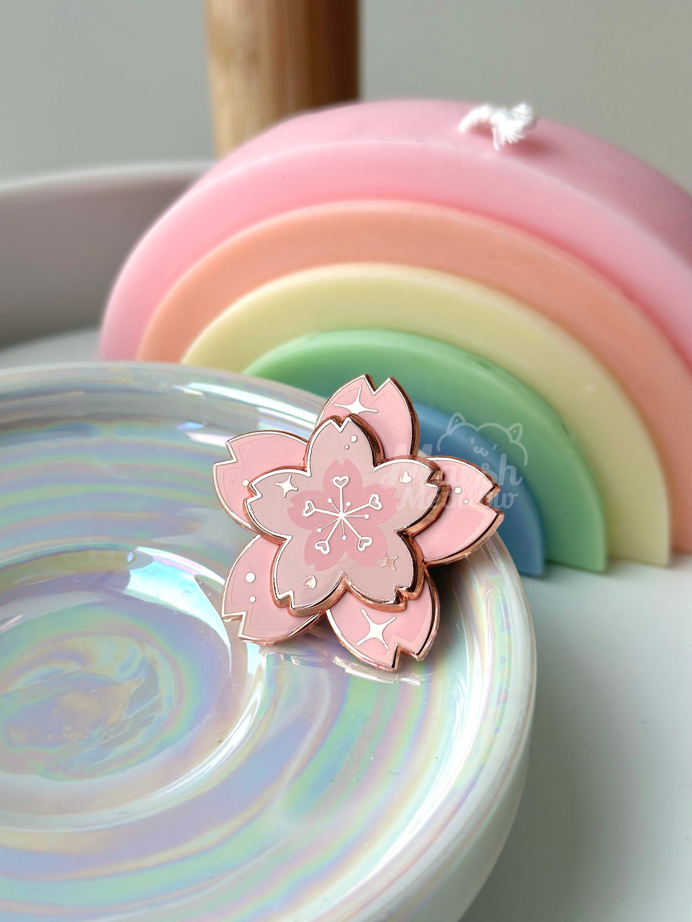 Sakura Spinning Enamel Pin – Marshmeollow