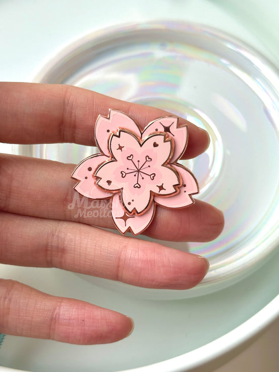 Sakura Spinning Enamel Pin – Marshmeollow